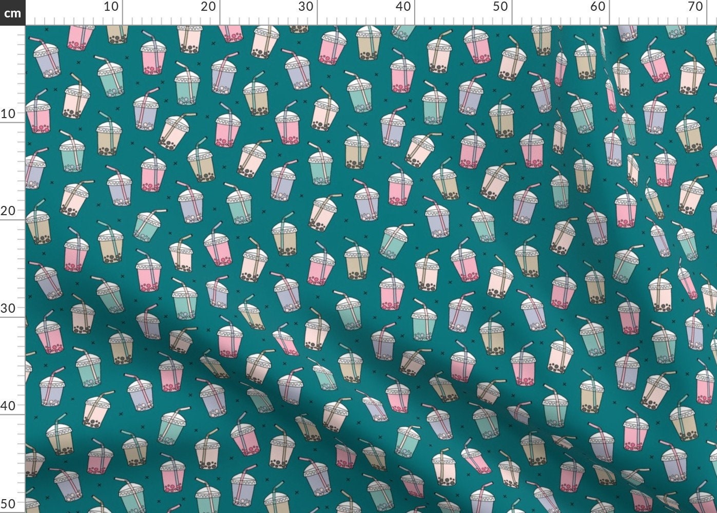 Boba Tea Bubble Fabric Cool Celebration Bubble Tea To Go | Etsy