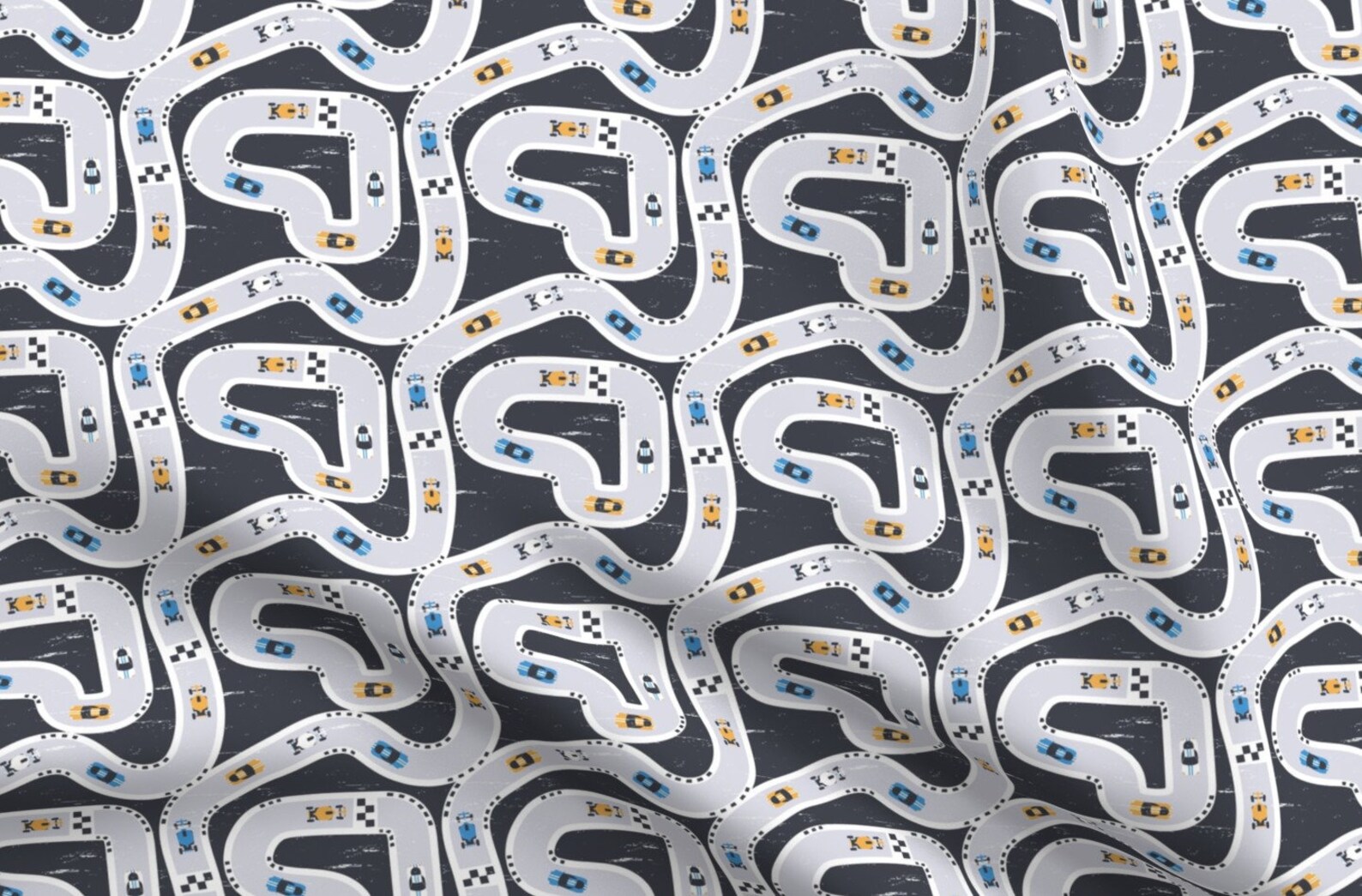 Race Car Fabric Track by Innamoreva Race Track Boys | Etsy