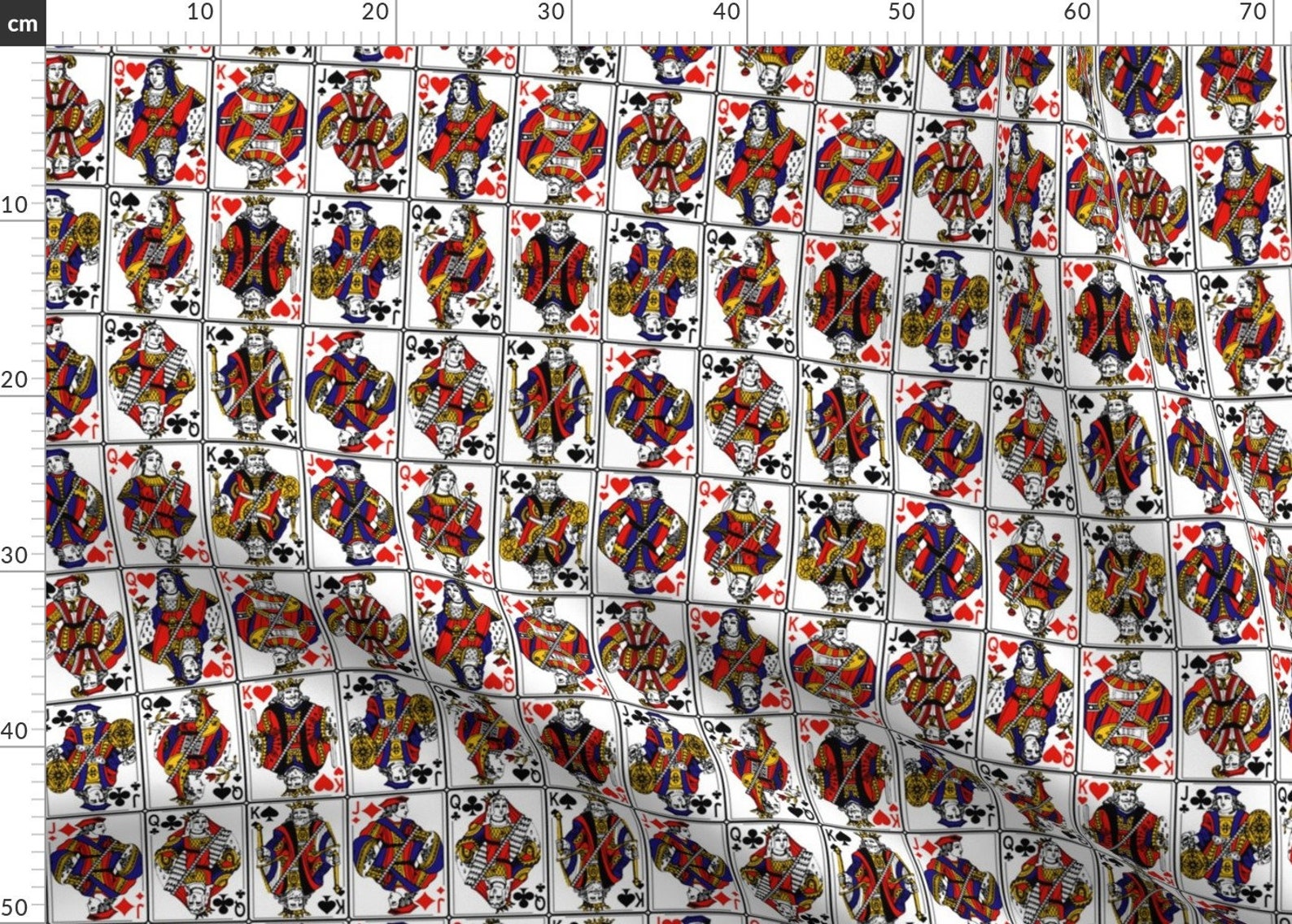 Playing Cards Fabric Royals by Thin Line Textiles Playing | Etsy