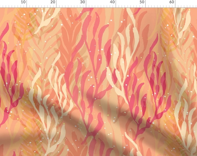Seaweed Fabric Underwater Forest day Dream by Ceciliamok Peach ...