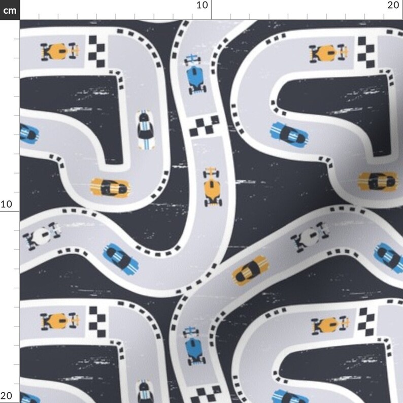 Race Car Fabric Track by Innamoreva Race Track Boys | Etsy