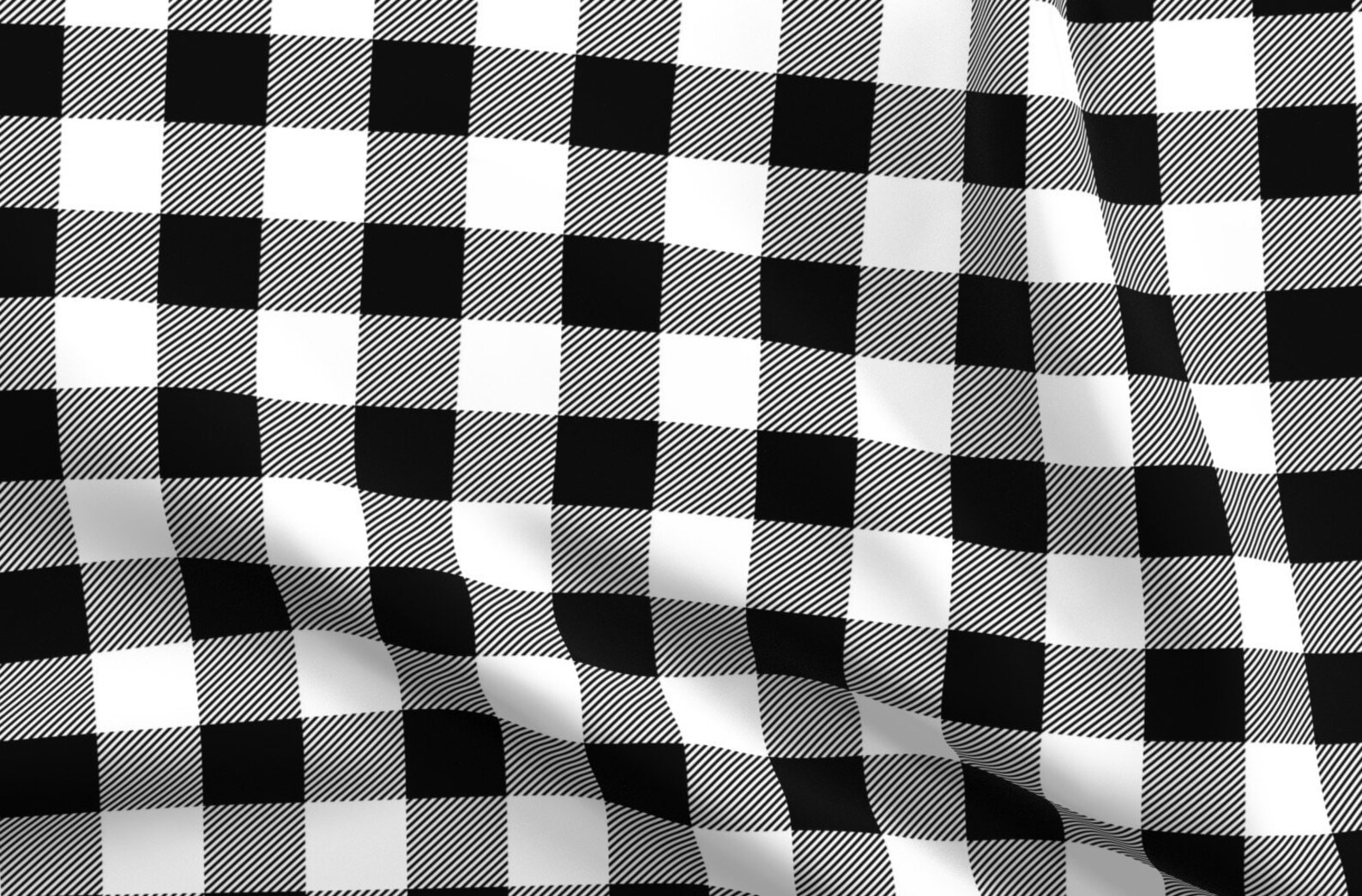 Black Buffalo Plaid Fabric Black Buffalo Check // 2 | Etsy