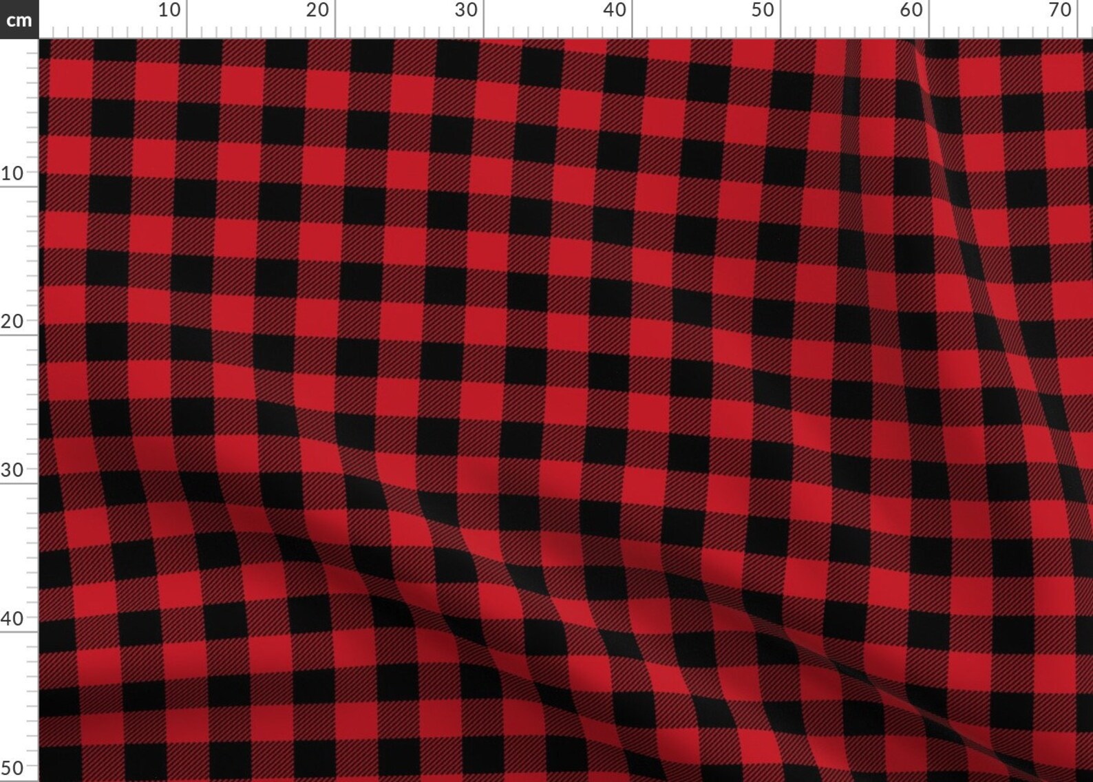 Buffalo Check Plaid Fabric Buffalo Plaid Black And Red Checks Etsy
