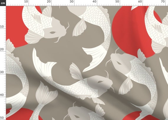 Carp Koi Fish Fabric Koi Fish Pattern by Bluelela Carp Koi | Etsy