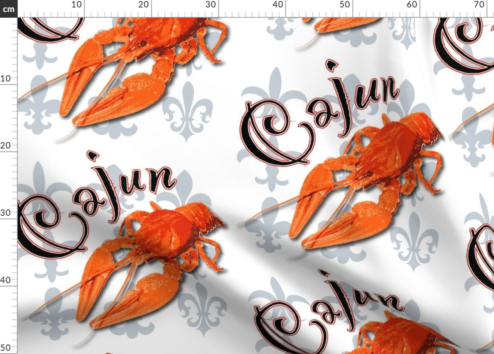 Crawfish Fabric Cajun Crawfish1 by Designbycristy Crawfish | Etsy