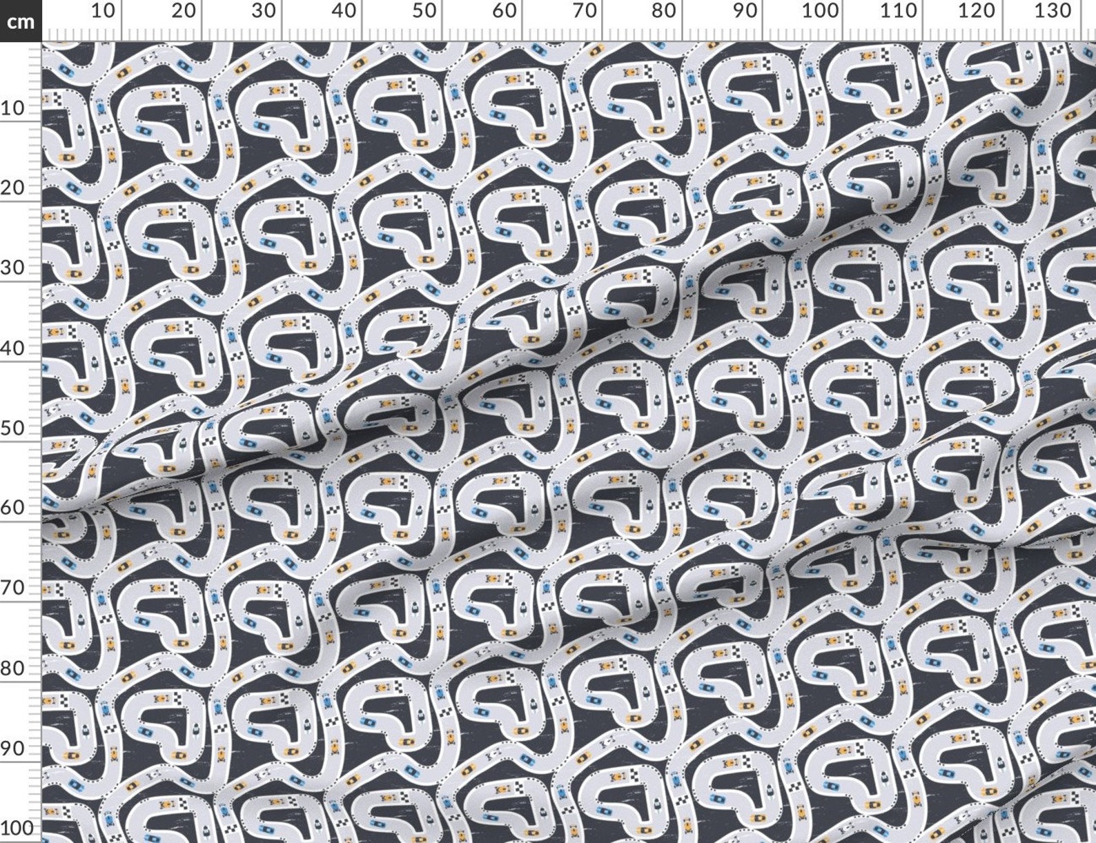Race Car Fabric Track by Innamoreva Race Track Boys | Etsy
