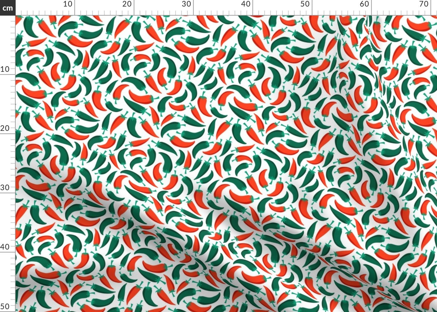 Chilli Fabric Chilli Pattern B-01 By Laura May Designs Red - Etsy