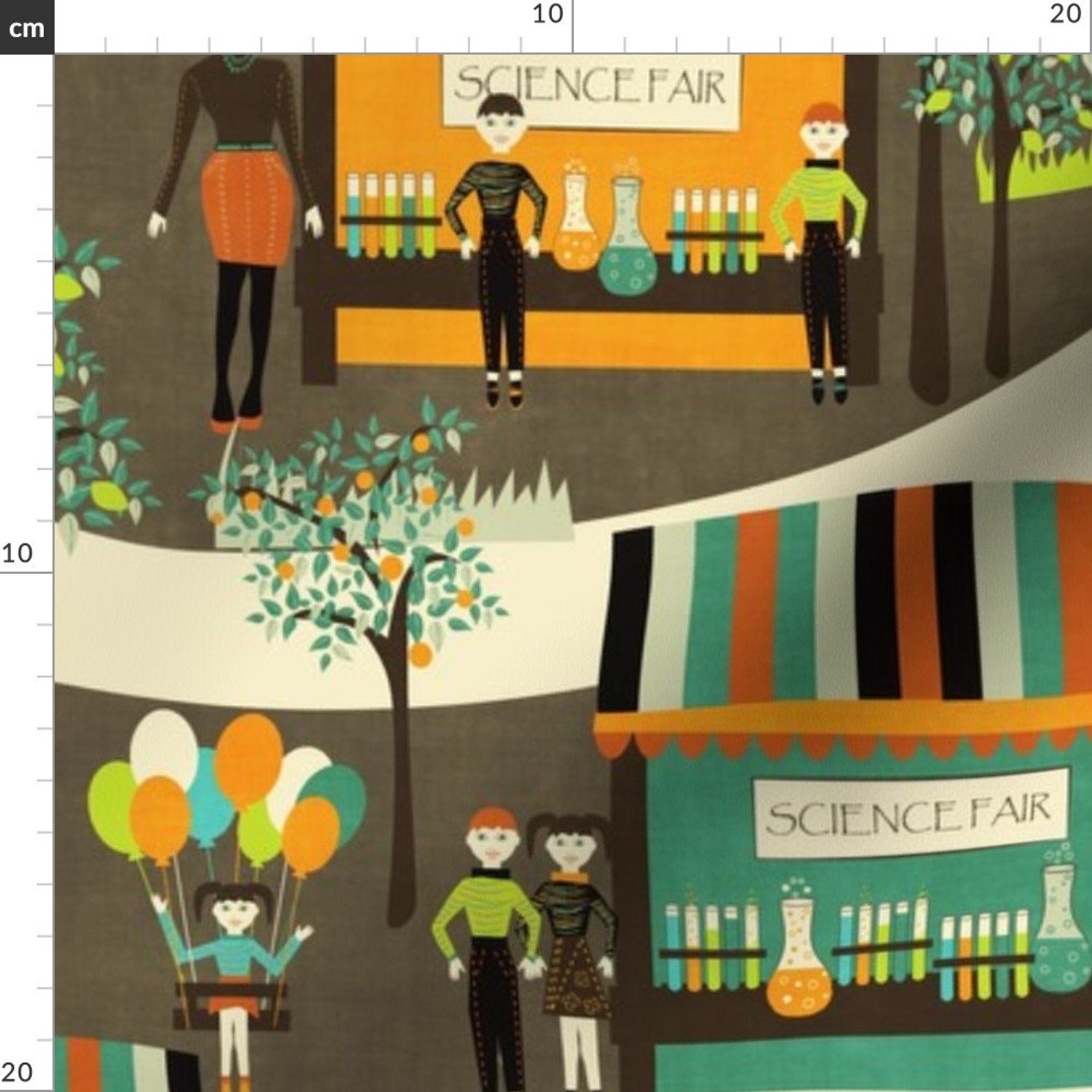 Science Fiar Fabric At The School Science Fair By Kociara | Etsy