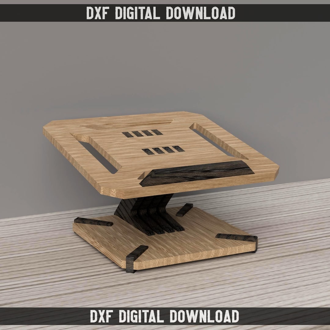 Laptop Stand Laptop Riser Laser Cut Files Cnc Router Plans DXF Project ...