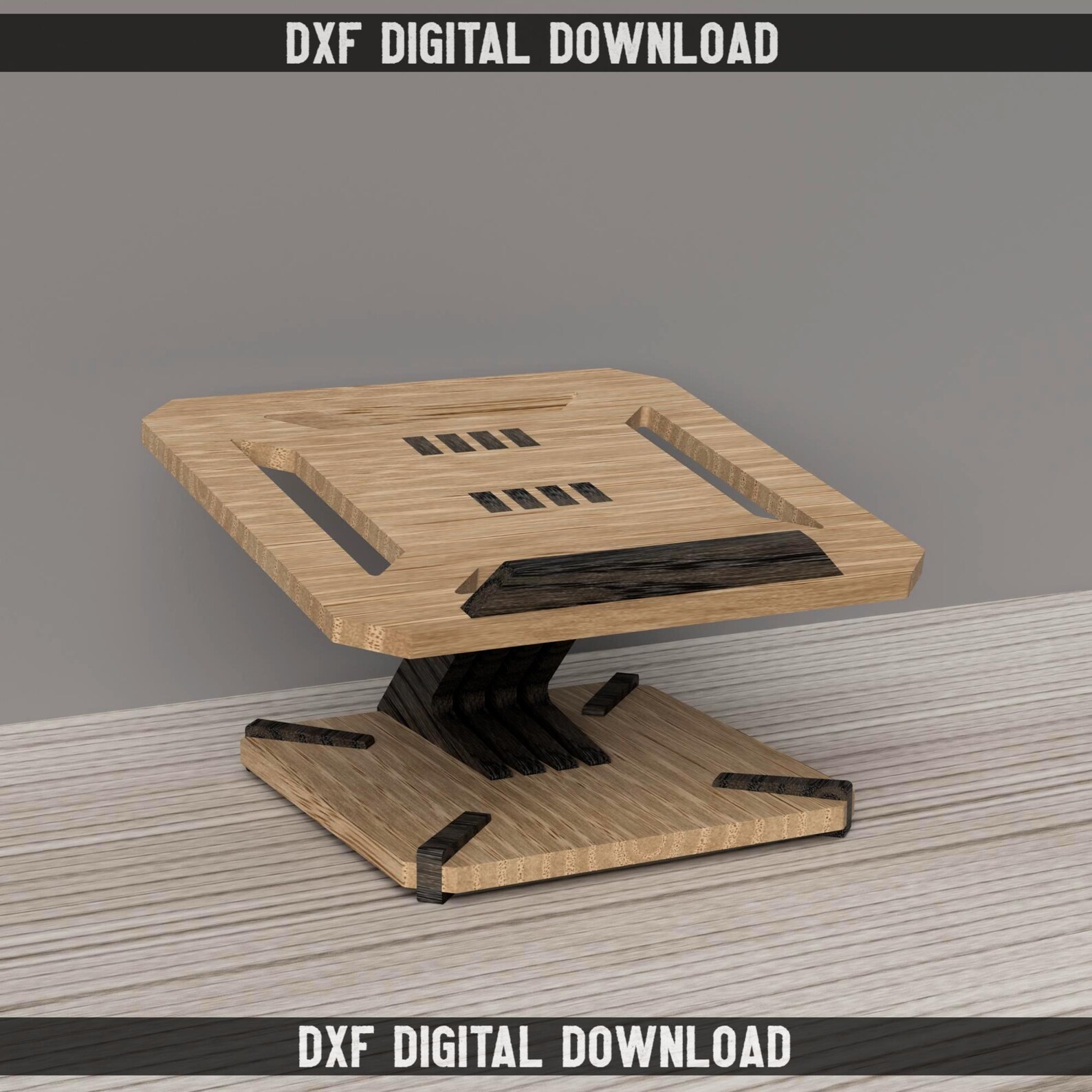 Laptop Stand Laptop Riser Laser Cut Files Cnc Router Plans DXF Project ...