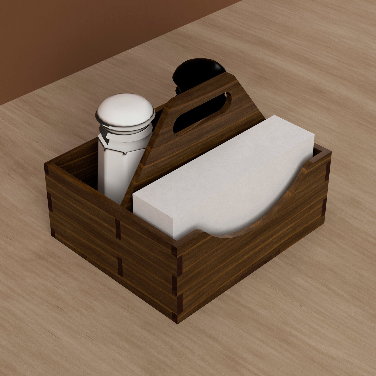 Napkin Holder Salt Pepper Caddy Laser Cut Files Cnc Router - Etsy