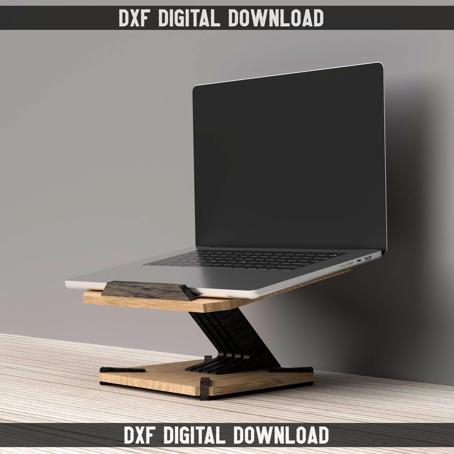 Laptop Stand Laptop Riser Laser Cut Files Cnc Router Plans DXF Project ...