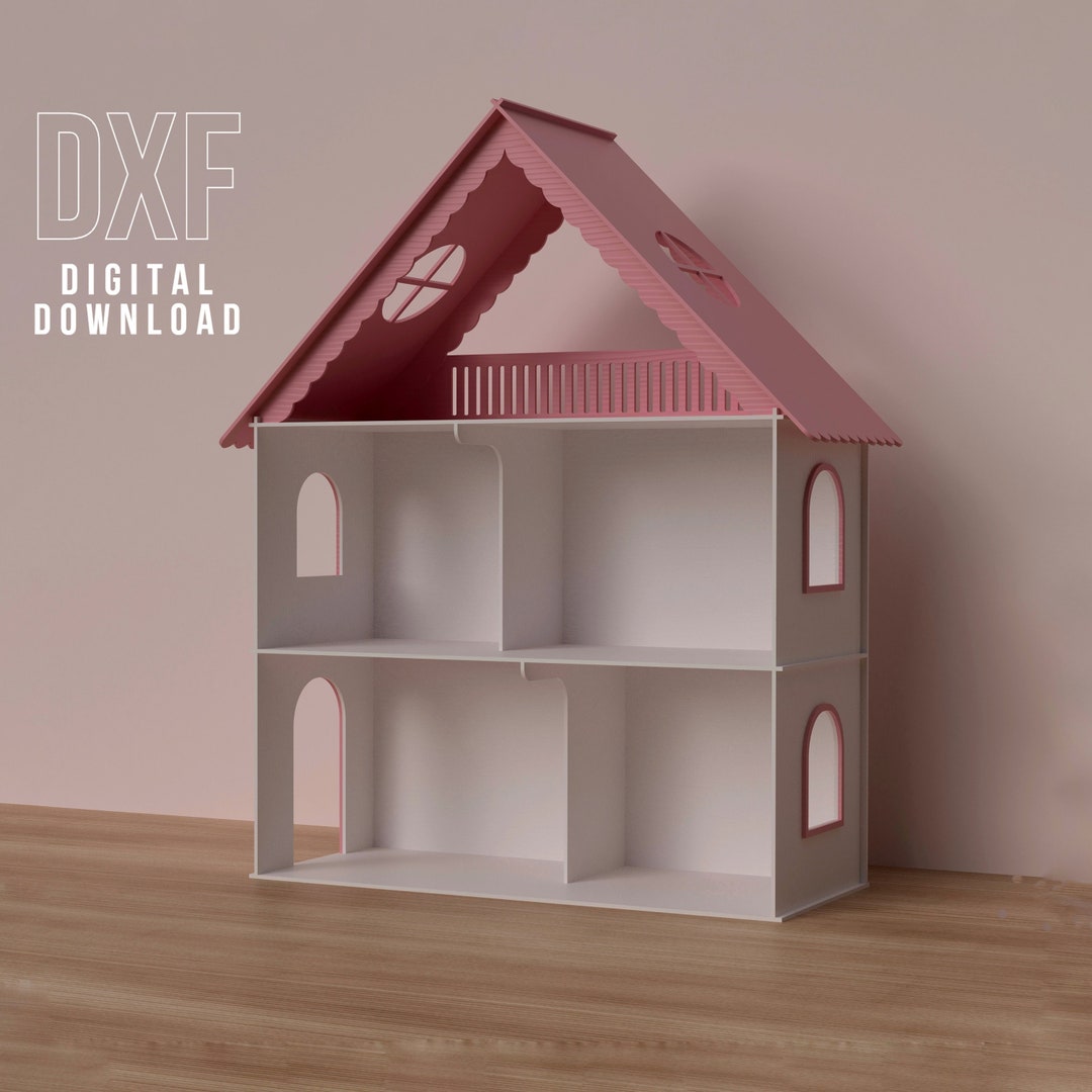 Toy Dollhouse Cottage Laser Cut Files Cnc Router Plans DXF Project - Etsy