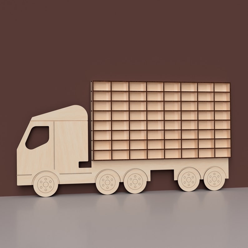 Toy Car Storage Truck Laser Cut Files Cnc Router Plans DXF Project - Etsy