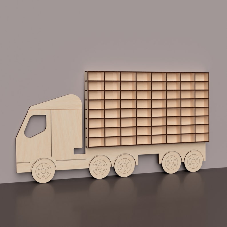 Toy Car Storage Truck Laser Cut Files Cnc Router Plans DXF Project - Etsy