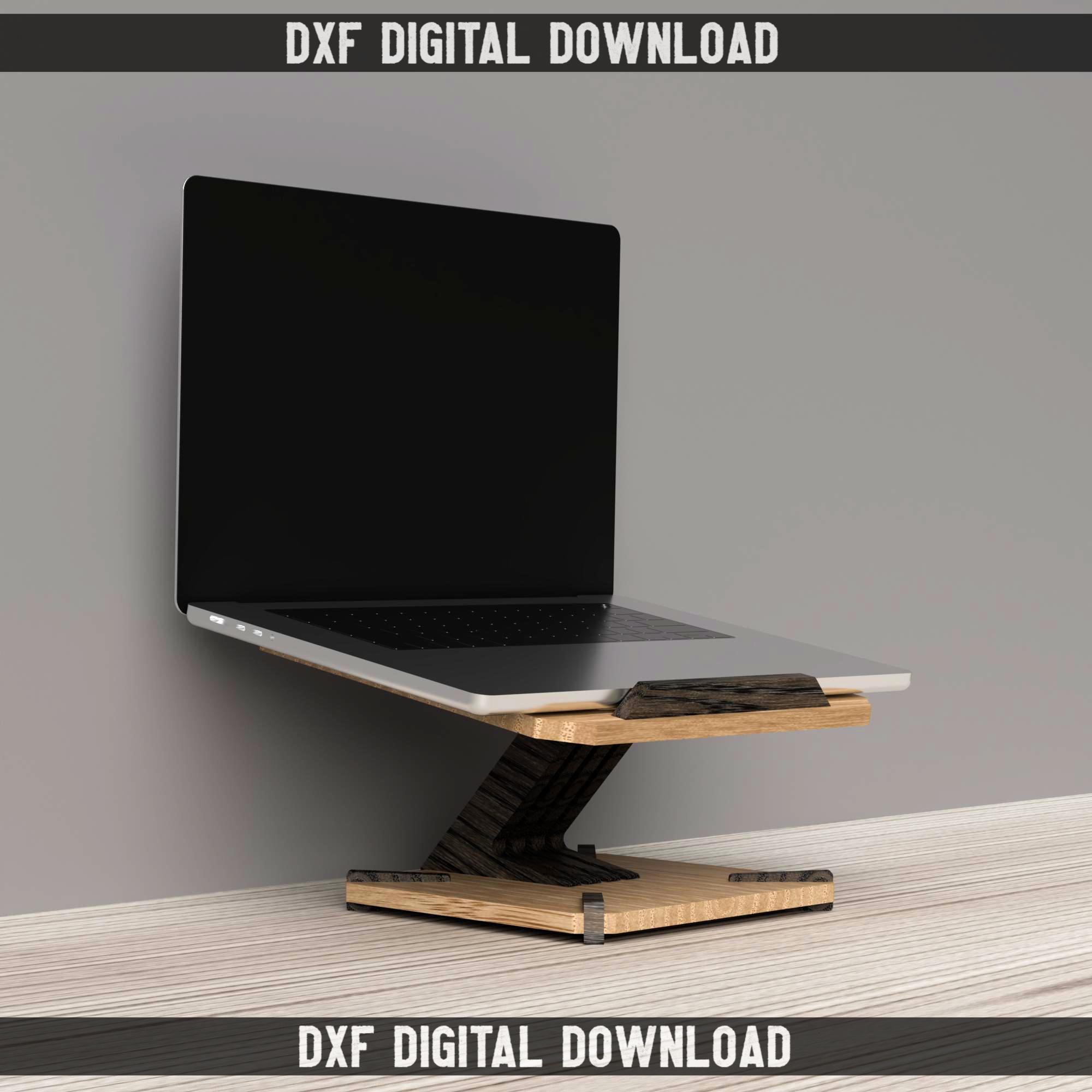Laptop Stand Laptop Riser Laser Cut Files Cnc Router Plans DXF Project ...