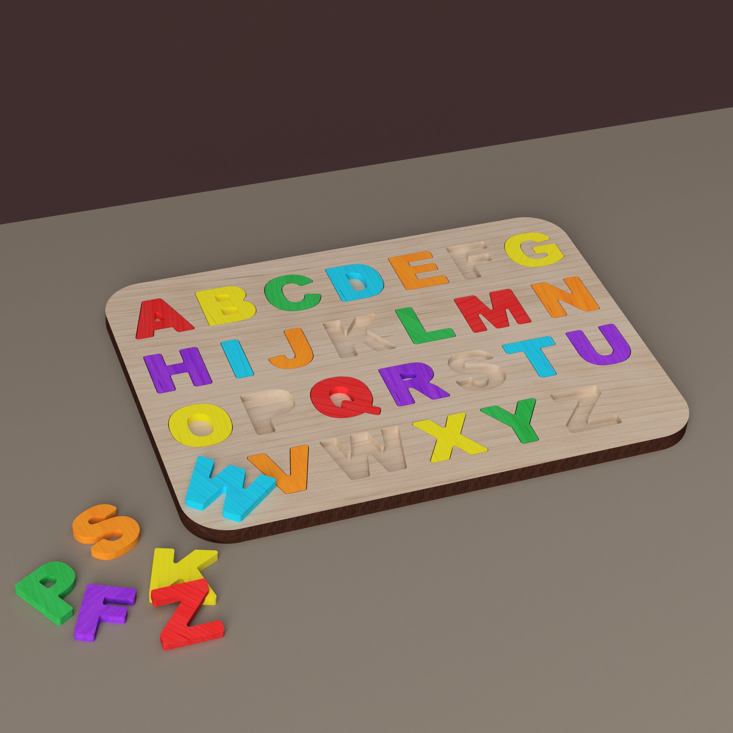 ABC Alphabet Puzzle Game Laser Cut Files Cnc Router Plans DXF Project ...