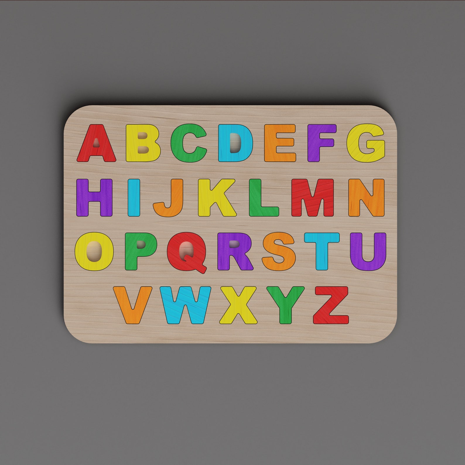 ABC Alphabet Puzzle Game Laser Cut Files Cnc Router Plans DXF Project ...