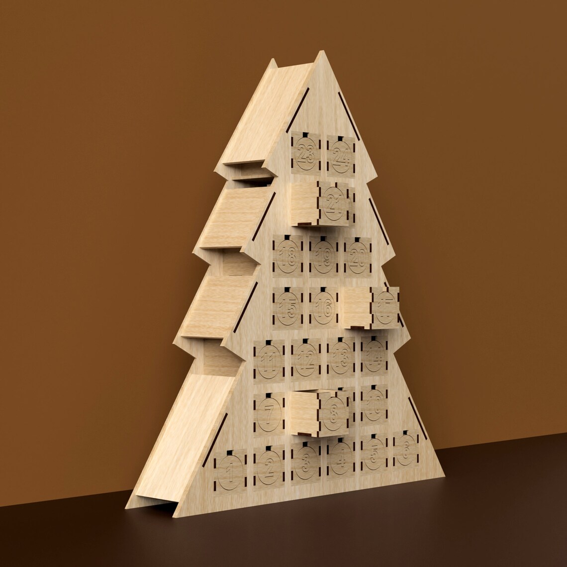 Christmas Tree Advent Calendar Laser Cut Files Cnc Router - Etsy