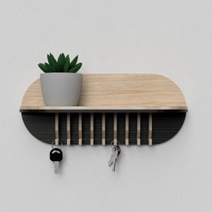 Entryway Key Holder Organizer Oval Laser Cut Files Cnc Router Plans DXF ...