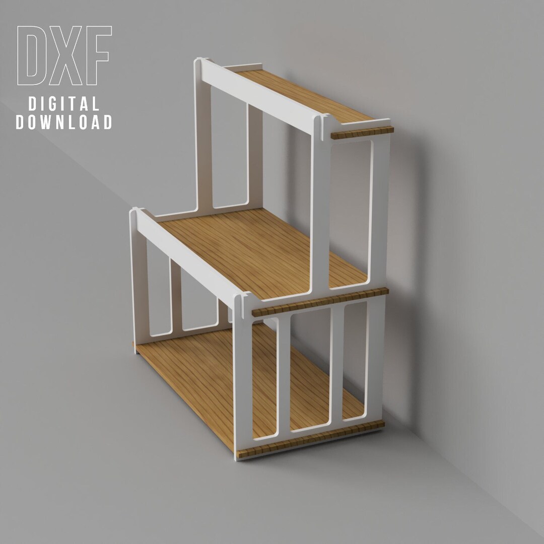 Spice Rack Kitchen Shelf Laser Cut Files Cnc Router Plans DXF Project ...