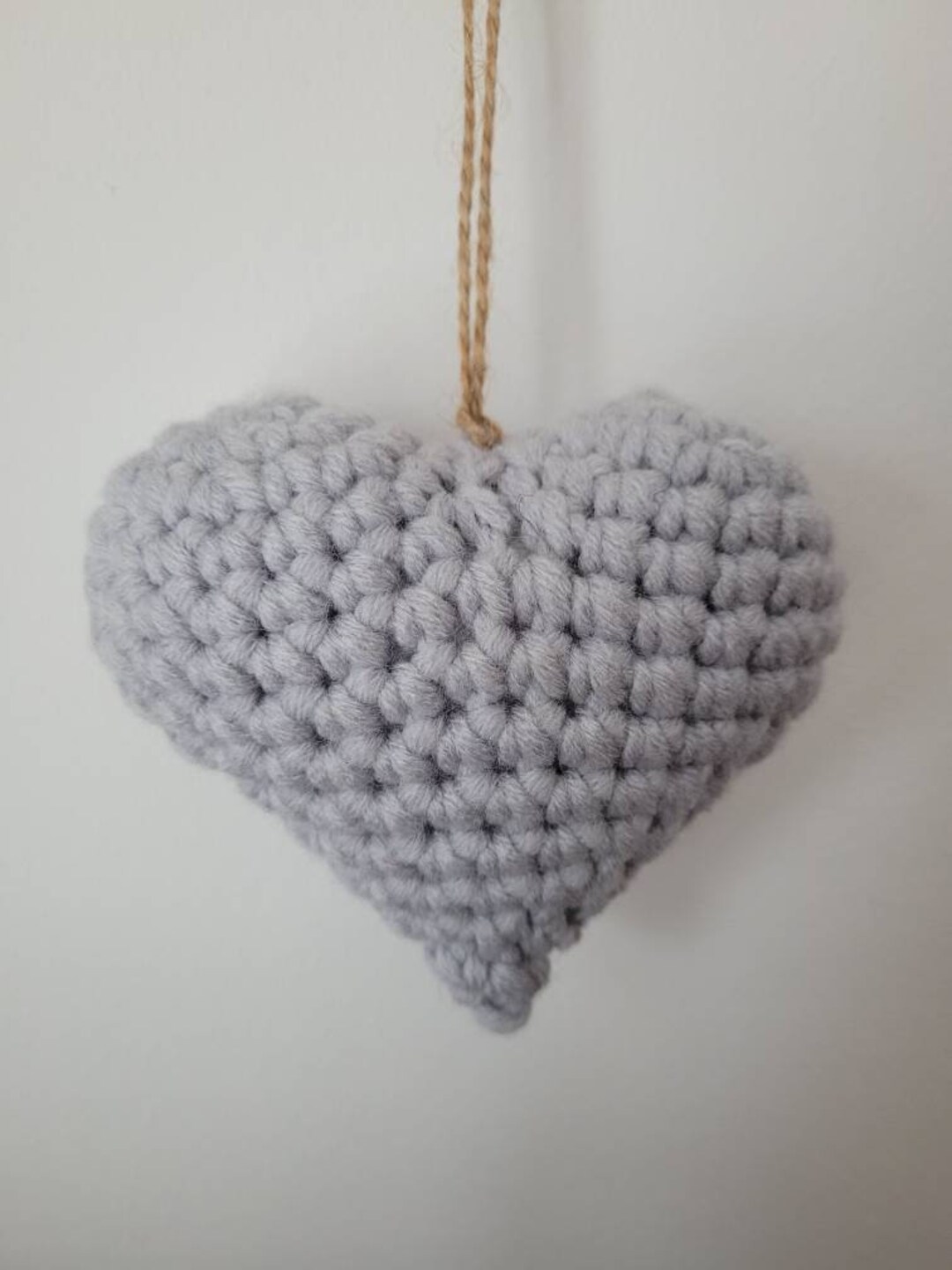 Light Grey Heart Hanger Heart Door Hanger Grey Hanging - Etsy
