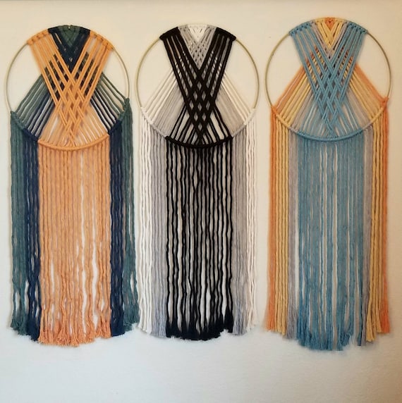 Minimalist Macrame Circle Wall or Door Decor | Etsy