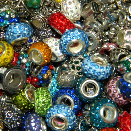 NEW 100/pc Large Hole European Beads Lot Mixed Random Picked - Etsy