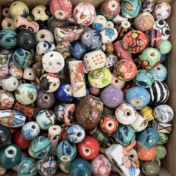 Large Ceramic Beads - Etsy