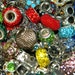 NEW 50/pc Large Hole European 12-14mm METAL & Crystal Paved Beads Lot ...