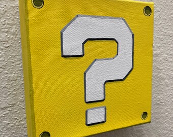 Super Mario Question Block Perler Pixel Art - Etsy