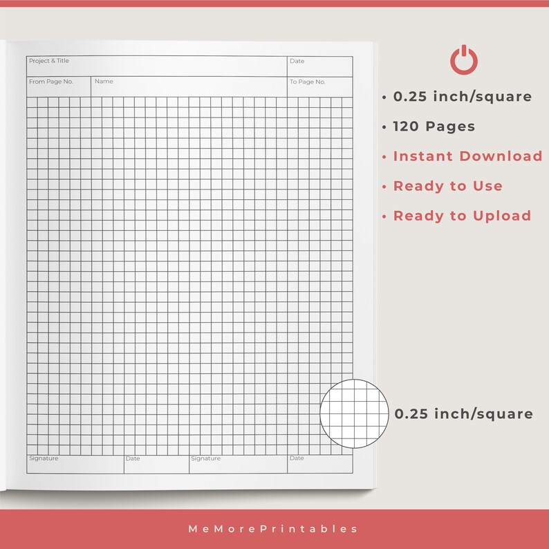 Lab Graph Paper Template No Bleed Design 8 5x11 Kdp Interior Template