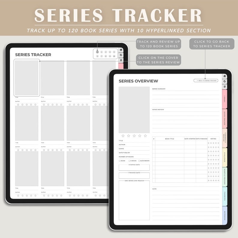 Digital Reading Journal, Reading Planner Digital, Reading Log and Book Review, Reading Tracker ...