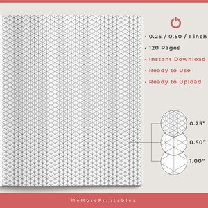 Isometric Graph Paper (bleed Design) - 8.5"x11", KDP Interior Template ...