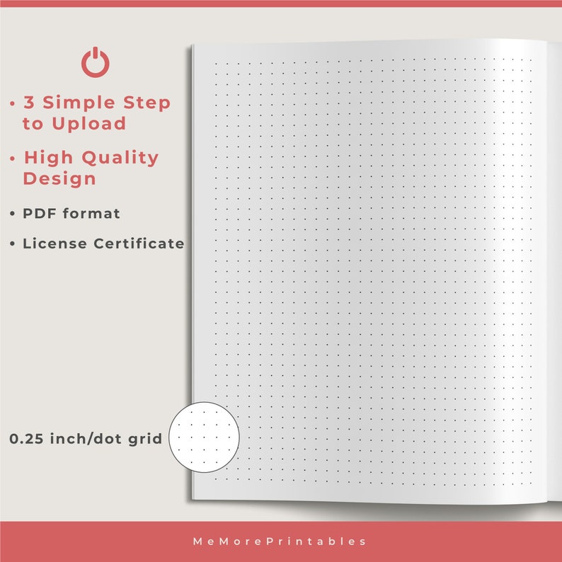 Dot Grid Journal no Bleed Design 8.5x11 KDP - Etsy