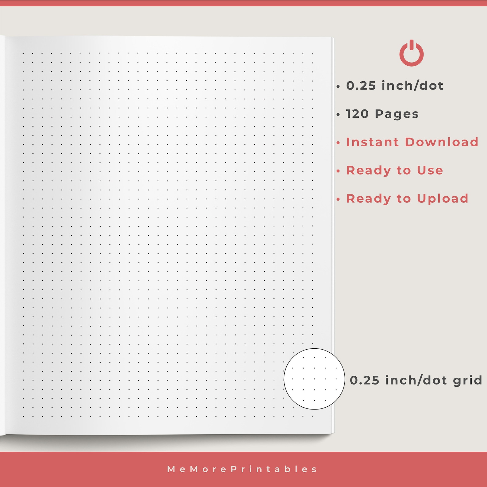 Dot Grid Journal no Bleed Design 8.5x11 KDP - Etsy