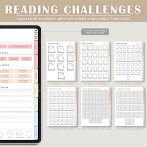 Digital Reading Journal, Reading Planner Digital, Reading Log and Book ...