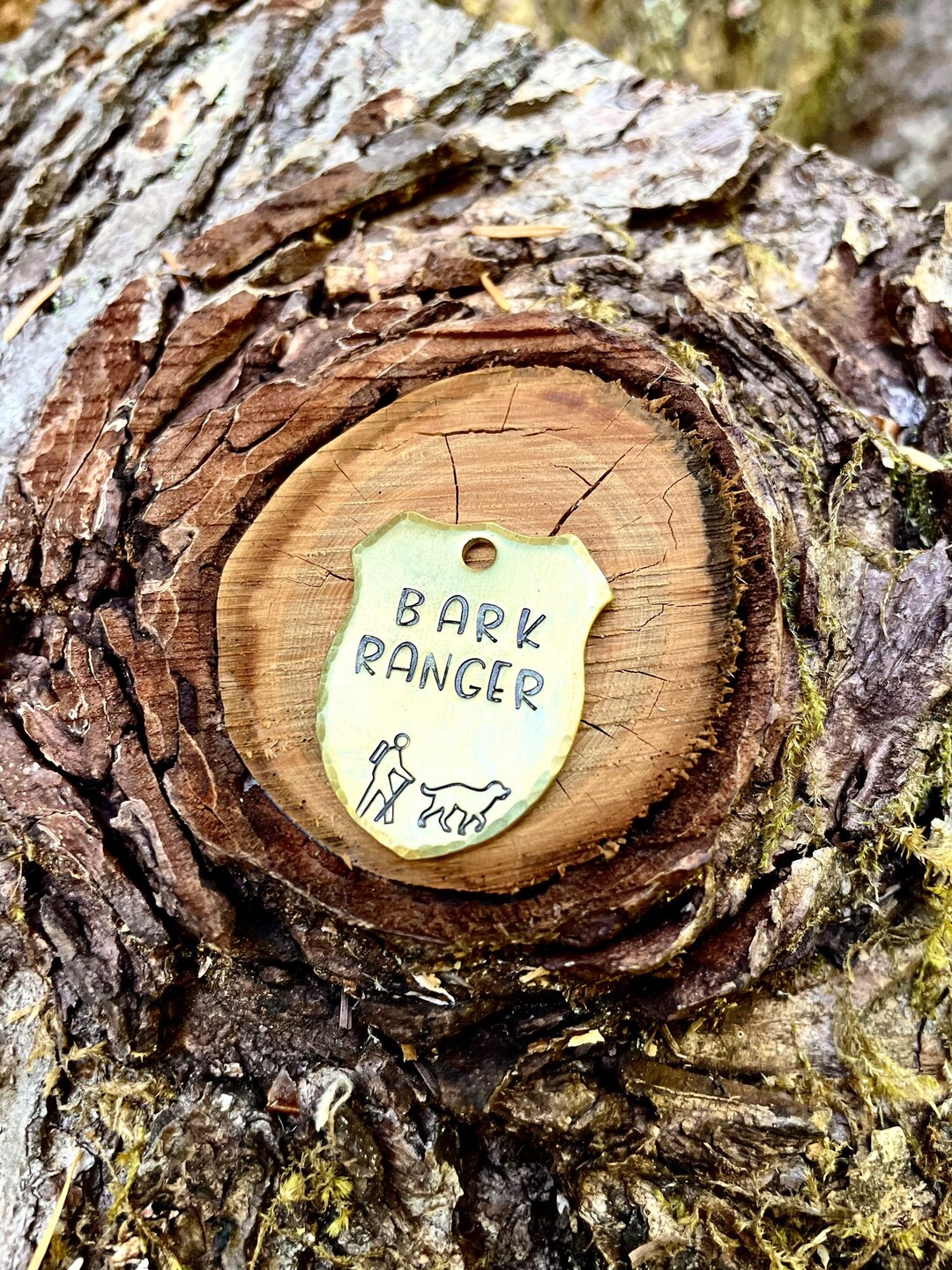 Rustic Dog Tags for Dogs Bark Ranger Tag, Puppy Tag, Park Ranger ...