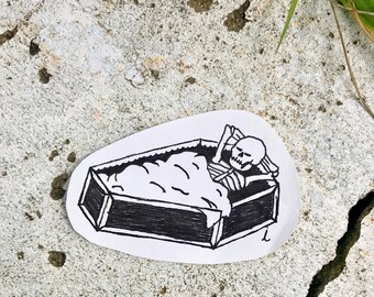 Skeleton sticker | Etsy