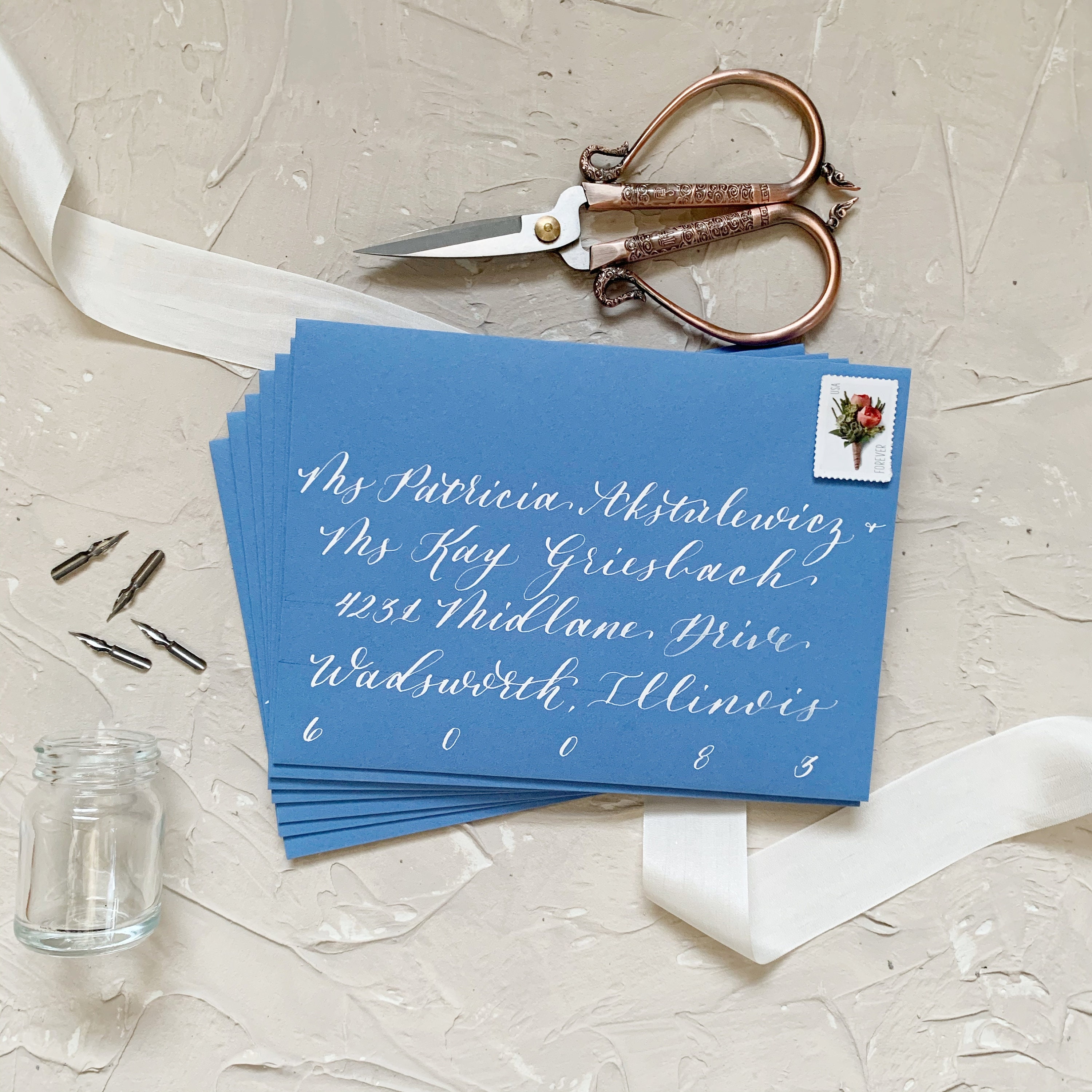Envelope Calligraphy, Pointed Pen Calligraphy, Addressed Envelopes ...