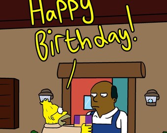The Simpsons Birthday Card | Etsy