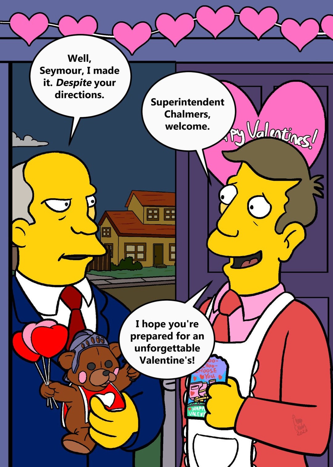 Skinner and Chalmers - Simpsons Steamed Hams Inspired Valentine's Day ...
