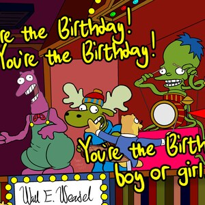 You're the Birthday Boy or Girl Bart and Wall E. Weasel | Etsy