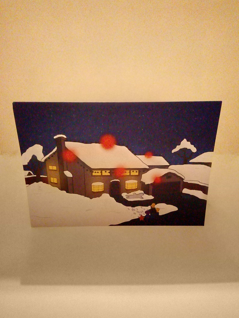 Homer's Christmas Lights the Simpsons Inspired Christmas Card - Etsy