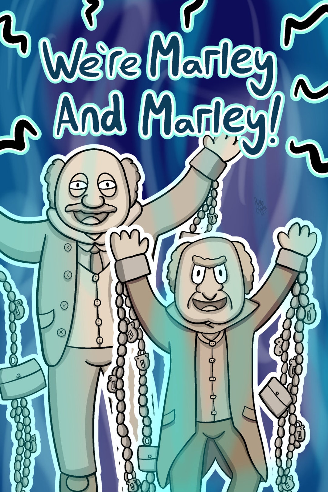 We're Marley and Marley Muppet Inspired Christmas Carol Card - Etsy