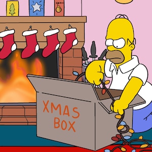 The Simpsons Themed Christmas Greeting Cards - Multiple Designs - Etsy