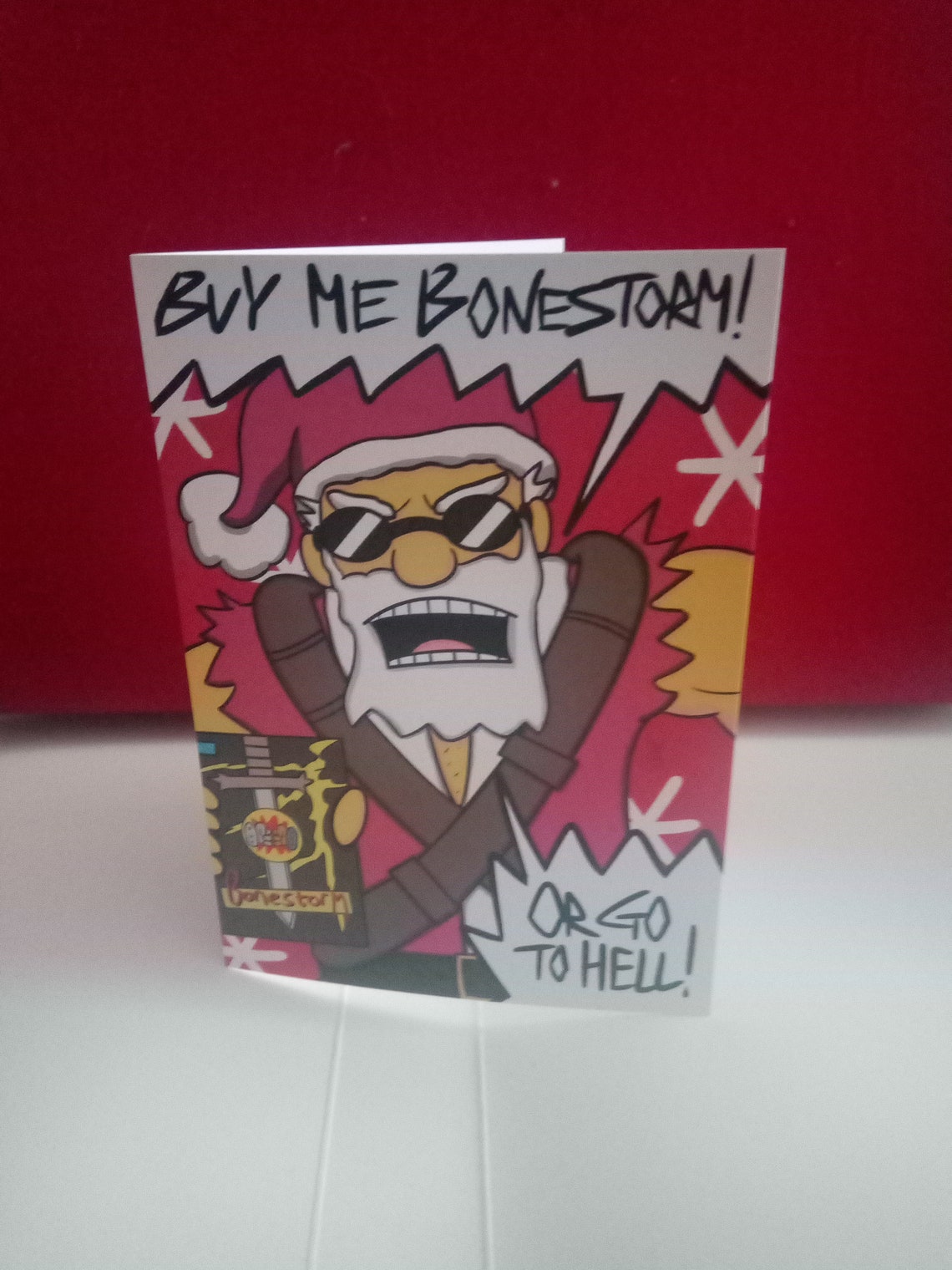 Buy Me Bonestorm the Simpsons Inspired Santa Claus Greeting | Etsy