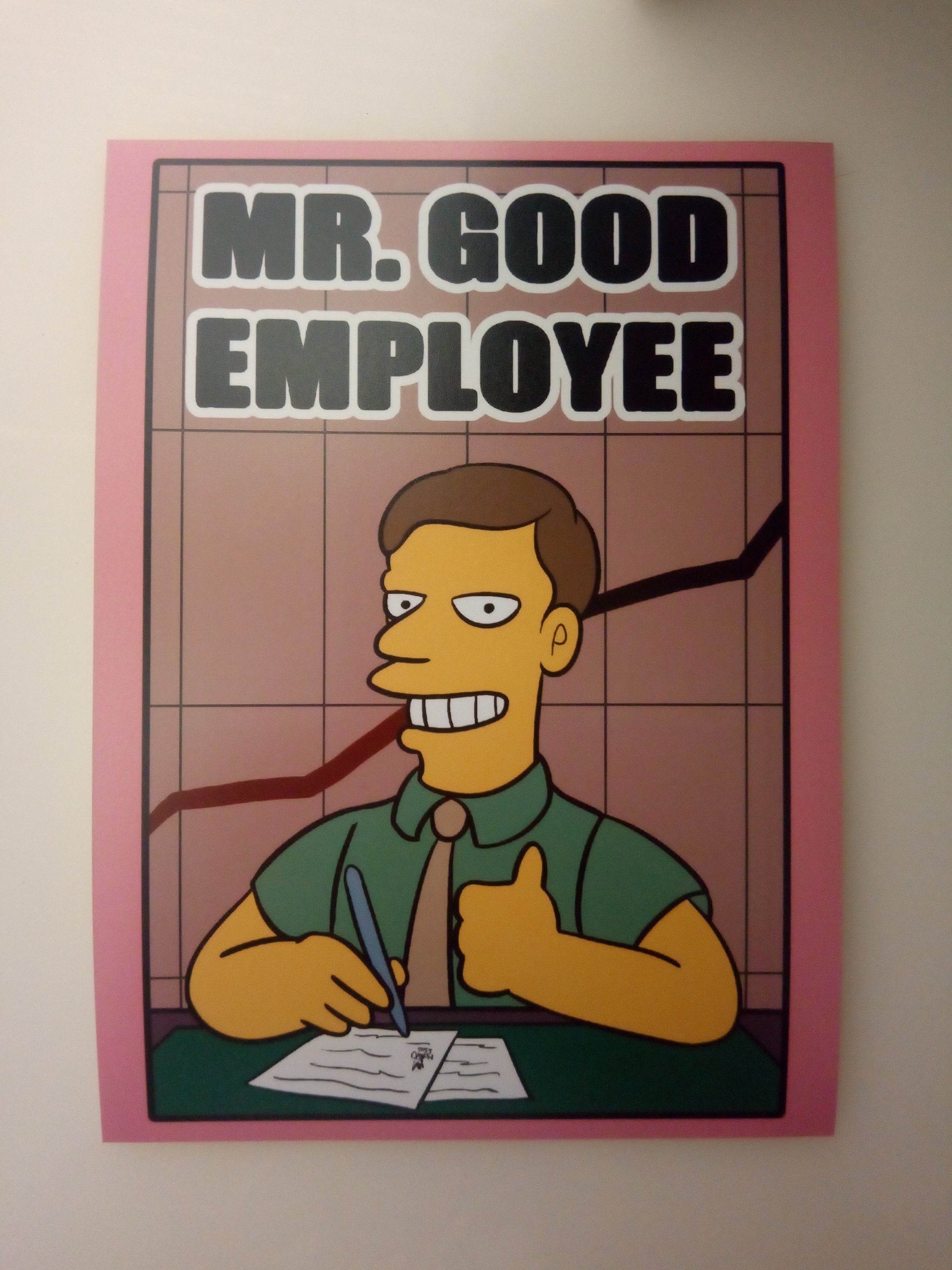 Mr Good Employee - Simpsons Inspired Motivational Art Print - Etsy
