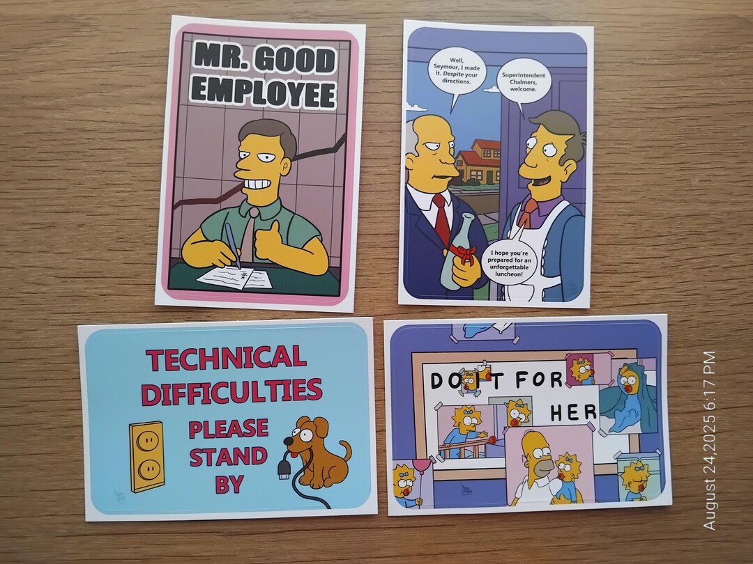 The Simpsons Inspired Stickers - Do It for Her, Steamed Hams, Mr Good ...