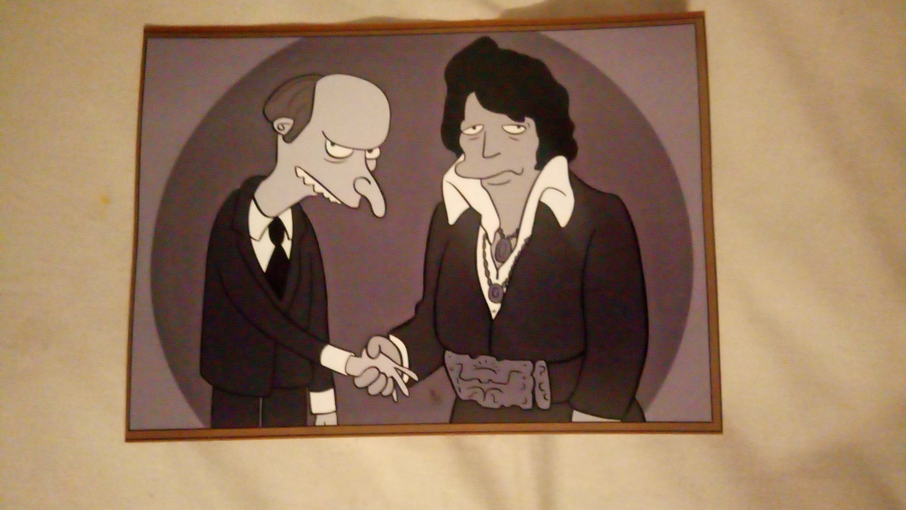 Mr Burns and Elvis - the Simpsons Inspired Cartoon Art Print - Etsy